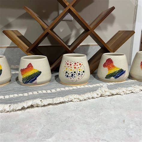 Ceramic Wine Glass Etsy