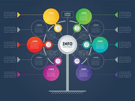 Business Presentation Or Infographics Concept With 6 Or 10 Options Web Template Of Tree Of