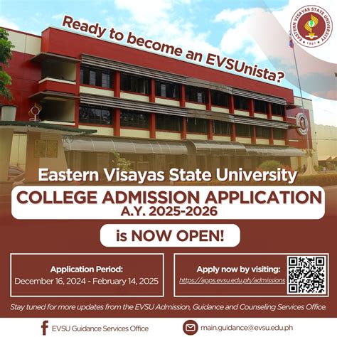 𝙏𝙝𝙚 𝙖𝙥𝙥𝙡𝙞𝙘𝙖𝙩𝙞𝙤𝙣 𝙞𝙨 𝙣𝙤𝙬 𝙤𝙥𝙚𝙣 Evsu Ormoc Ssg Gazette