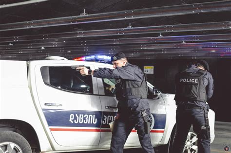 დაცვის პოლიციის დეპარტამენტის ინკასაციის სამმართველოს თანამშრომლები შსს ს აკადემიაში ტაქტიკური