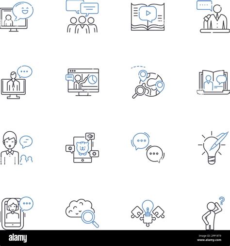 Scrutinizing And Answers Line Icons Collection Investigate Examine Analyze Inspect Evaluate