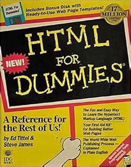 HTML For Dummies 1st Edition Tittel Ed James Stephen J
