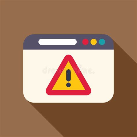 Website Showing Warning Sign With Exclamation Point Stock Illustration Illustration Of Warning