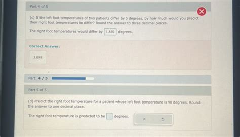 Part Of C If The Left Foot Temperatures Studyx