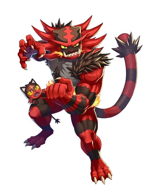 Incineroar By Inubiko Pokemon Incineroar Fire Pokemon Beautiful Kittens