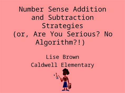 Ppt Number Sense Addition And Subtraction Strategies Or Are You