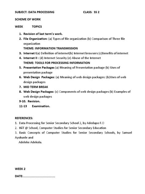 E Note Ss Two 2nd Term Data Processing Pdf World Wide Web