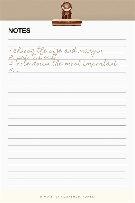 Printable Notes Paper
