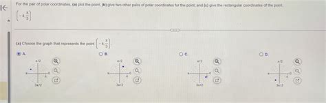Solved For The Pair Of Polar Coordinates A ﻿plot The