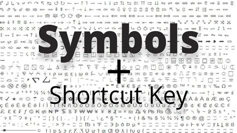 How To Set Shortcut Keys For Symbols Distributionptu