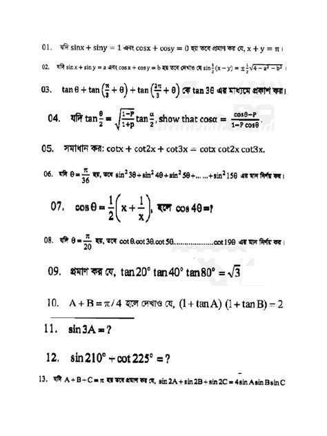 Math Trigonometry Pdf