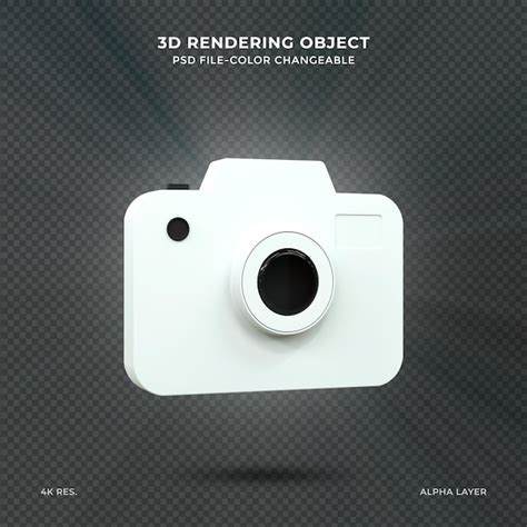 Premium Psd 3d Photo Camera Icon Realistic Design Camera With Lens