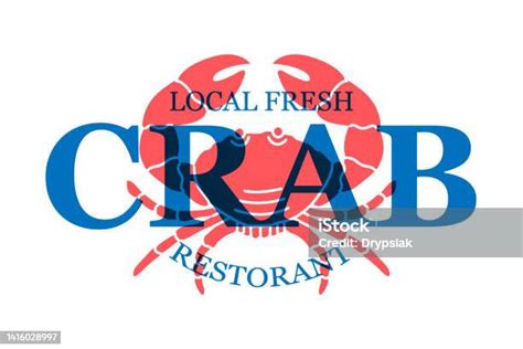 게 빈티지 엠블럼 템플릿 현지 신선한 게 레스토랑 해산물 타이포그래피 로고 타입 수산 시장과 상점의 메뉴를위한 복고풍 엠블럼