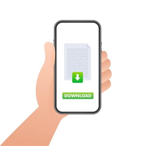 Premium Vector Smartphone With File Download Downloading Process Concept Vector Illustration
