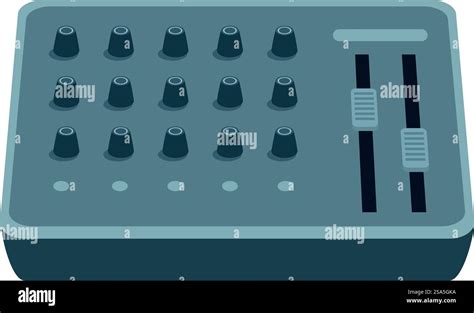 Modern Audio Mixing Console Featuring Knobs And Faders For Adjusting Sound Levels And Effects
