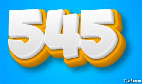 545 Text Effect and Logo Design Number