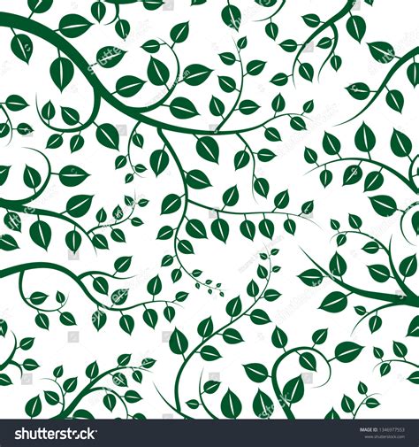Tree Branches Leaves Vector Background Design Vector De Stock Libre De Regalías 1346977553