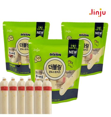 진주햄 천하장사 더블링 콘스윗치즈 250g X 3봉 소세지 소시지 간식 티몬