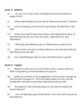 The Odyssey Reading Questions Aligned With Hinds Graphic Novel By Dr Tiff