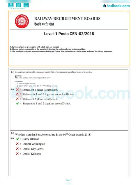 Rrb Group D Previous Year Question Paper 1pdf