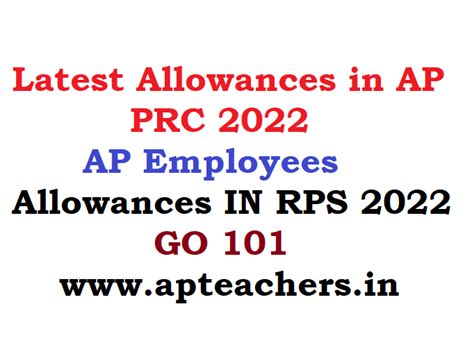 Latest Allowances In Ap Prc 2022 Ap Employees Allowances In Rps 2022 Go