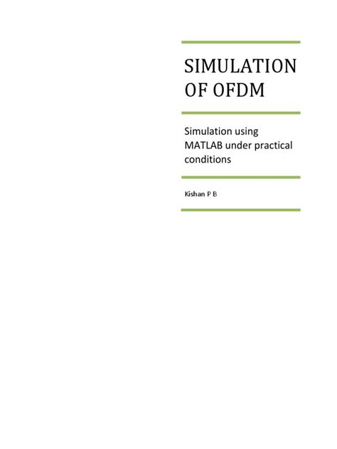 Simulation Of Ofdm Using Matlab Libre Pdf