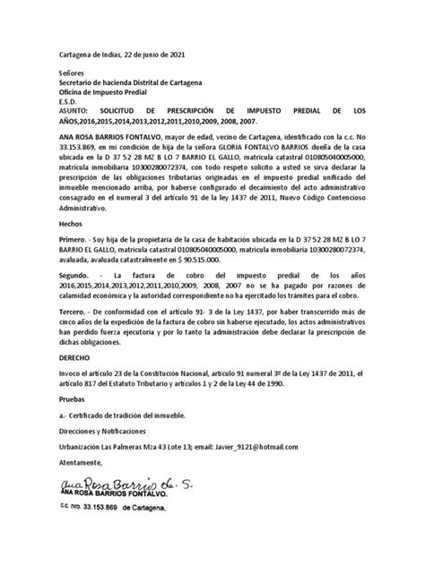Solicitud De PrescripciÓn Pdf