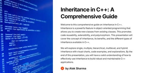 Inheritance In C A Comprehensive Guide