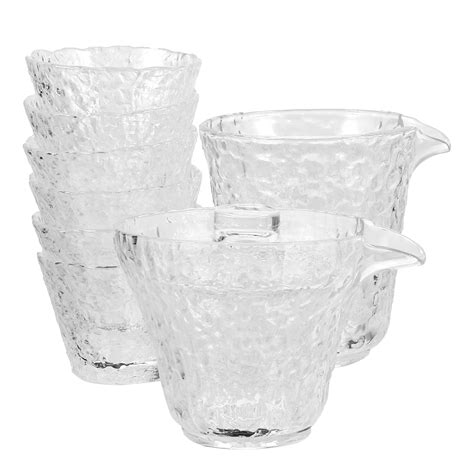 Bertdomd 1 Set Glass Tea Cups Tea Brewing Kit Tea Serving Teacups Glass