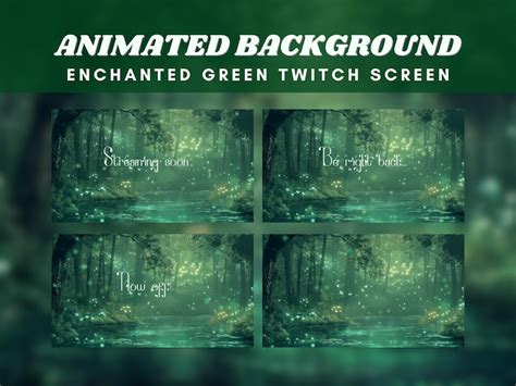 Cozy Green Twitch Be Right Back Overlay Screen Forest Animated