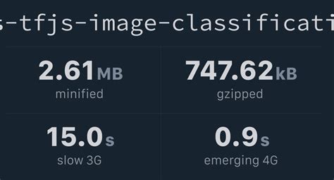 pipcook plugins tfjs image classification process bundlephobia