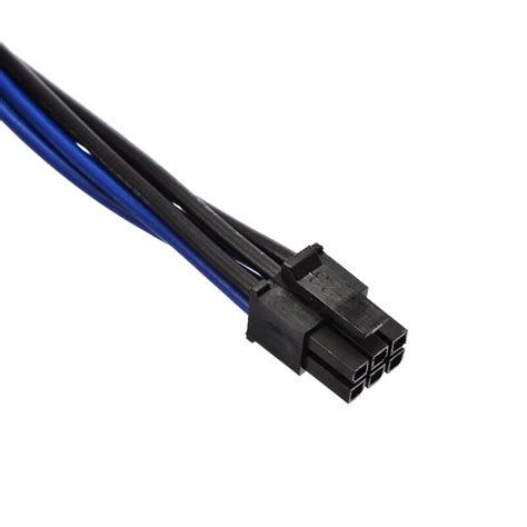 18awg คู่แบบ6ขาตัวผู้เป็น8ขาตัวผู้ Pci ตัวแปลงไฟฟ้าด่วน6pin กับ8pin สาย