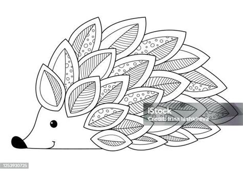 고슴도치 낙서 색칠 공부 책 페이지 어른 얽힘 스타일에 대한 안티 스트레스 고슴도치에 대한 스톡 벡터 아트 및 기타 이미지 고슴도치 컬러링 북 페이지 일러스트레이션