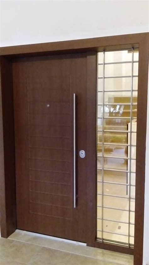 Stylish And Secure Front Door With Triple Glazed Fixed Glass