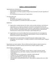 Management Lecture Week 1 Docx Lecture 1 What Is An Organisation