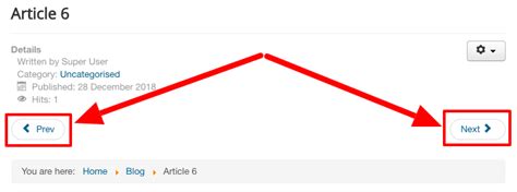 Hide The Prev And Next Navigation Links In Joomla Joomlashack