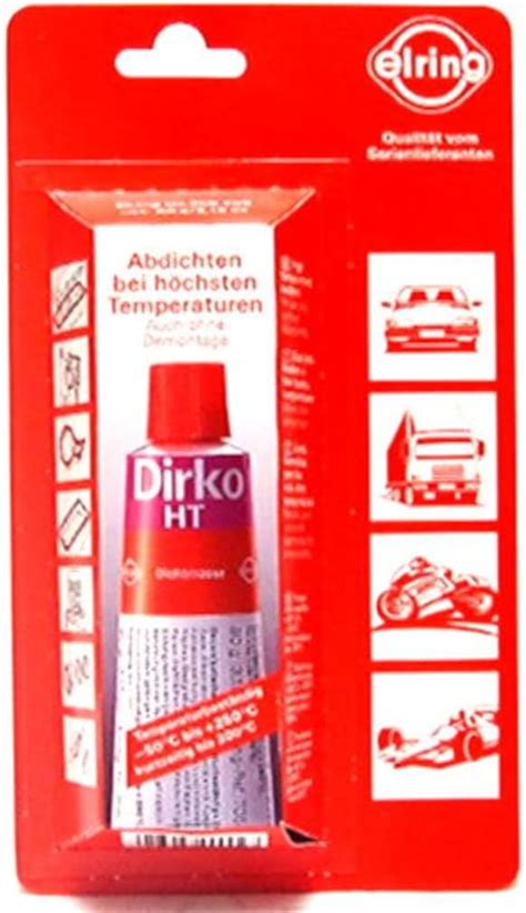 Elring 705 705 Dirko HT Dichtmasse 70ml Volumen Rot Amazon De Auto