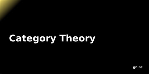 Category Theory General Reasoning