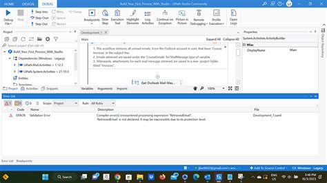 Question On Building The Workflow—part One Academy Courses Uipath