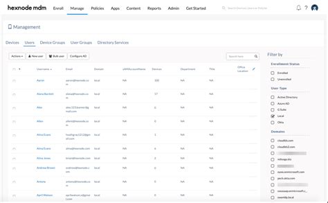 Get To Know All About User Details Page Of Hexnode Hexnode Help Center