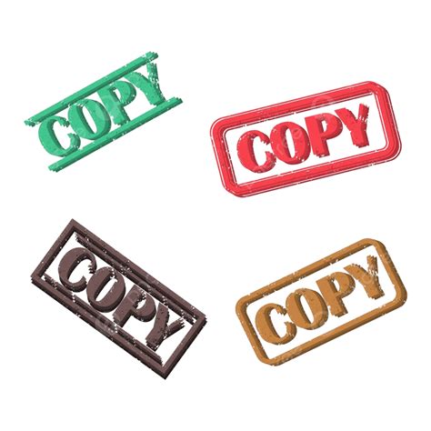 Rectangular Stamp Set A Vector Illustration Duplicate Illustration Seal