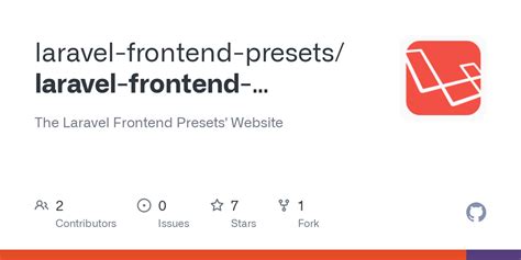 Github Laravel Frontend Presetslaravel Frontend