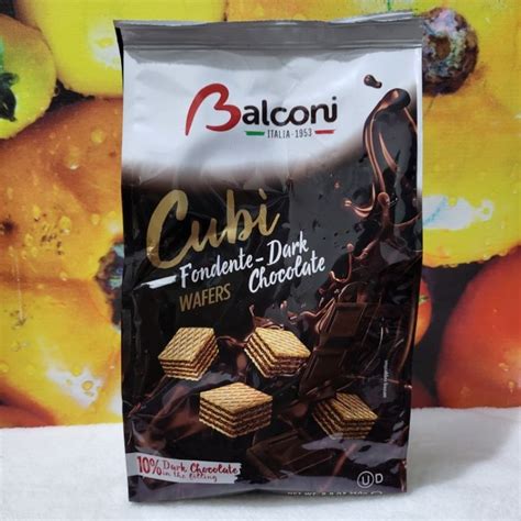 Balconi Cubi Wafer Hazelnutcocoadark Chocolate 250grams Shopee
