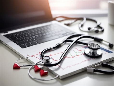 Premium Photo Stethoscope With Heartbeat Report On Laptop 3