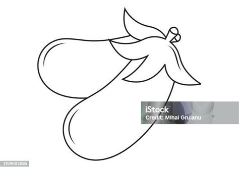 가지 벡터 평면 디자인 색칠에 이상적 흰색 배경에 고립 된 페이지 채소에 대한 스톡 벡터 아트 및 기타 이미지 채소 컬러링