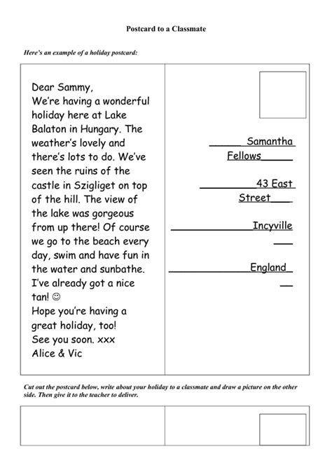 Postcard To A Classmate