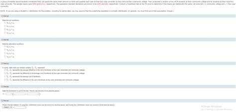 Solved University 曰part A State The Null Hypothesis