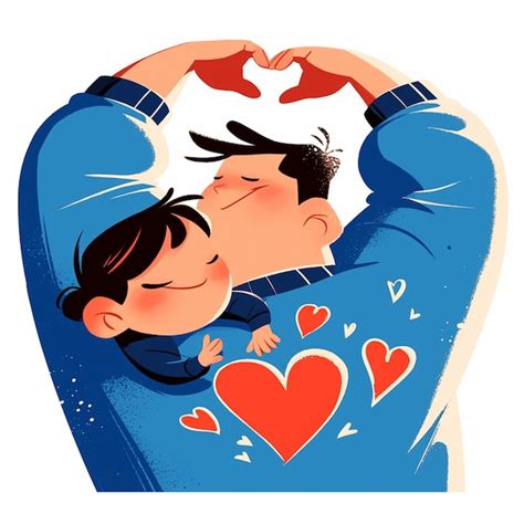 아버지 와 딸 의 진심 을 담은 상호 작용 프리미엄 Ai 생성 벡터