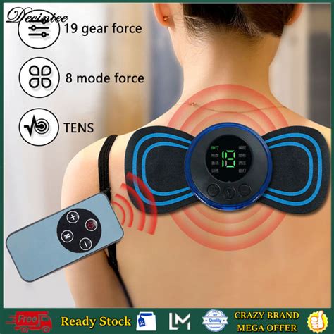Remote Control Ems Electric Pulse Neck Massager Cervical Massage Patch