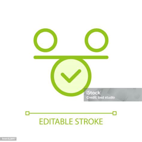 균형 픽셀 완벽한 유리 형태 Ui 아이콘 개념에 대한 스톡 벡터 아트 및 기타 이미지 개념 규모 균형 Istock